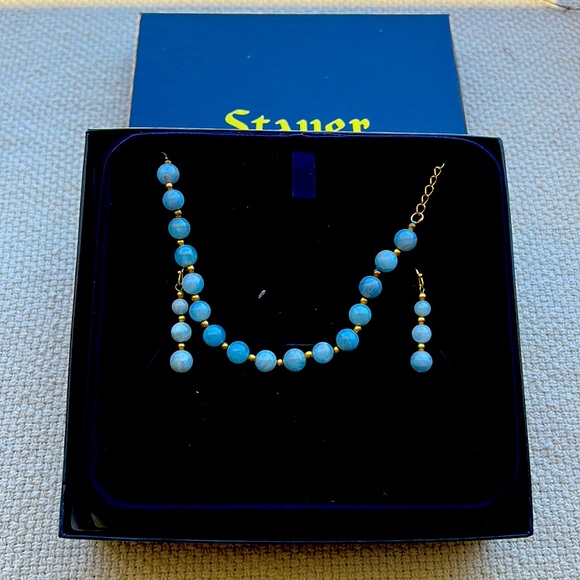 Stauer | Jewelry | Stauer Aquamarine Bracelet And Earrings | Poshmark